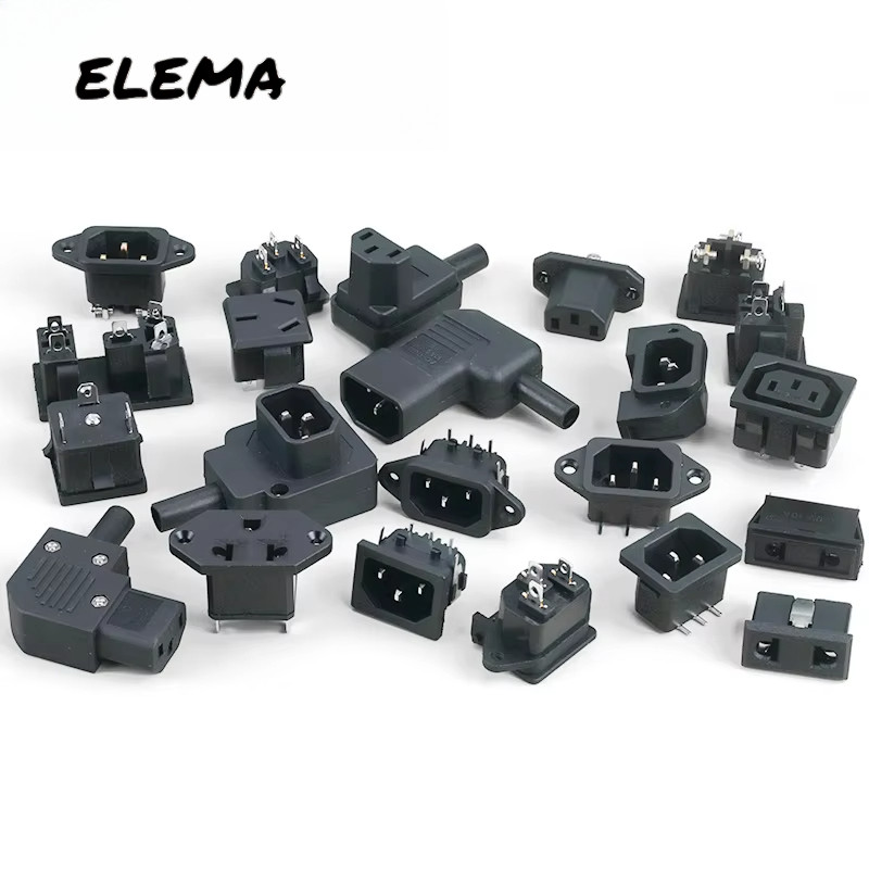 AC power socket All Copper 3 pin plug socket power connector plug ...