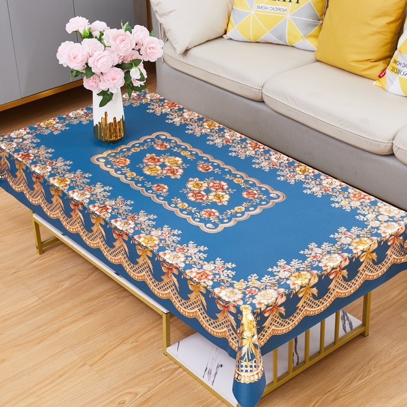 Ruang Tamu Moden Tahan Panas Alas Meja Merah PVC Kalis Air Kalis Minyak ...