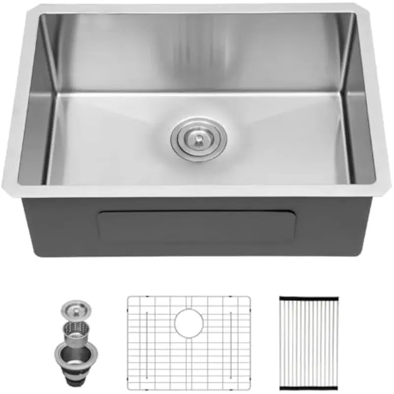 28 Inch Undermount Kitchen Sink 16 Gauge Stainless Steel Handmade ...