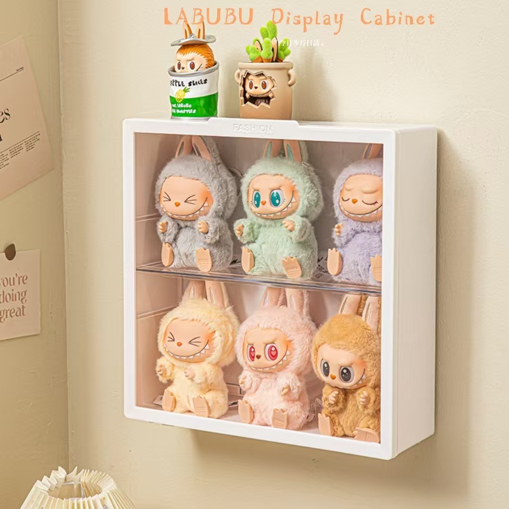 LABUBU Display Box Wall Hanging LABUBU Doll Storage Box Transparent Pop ...