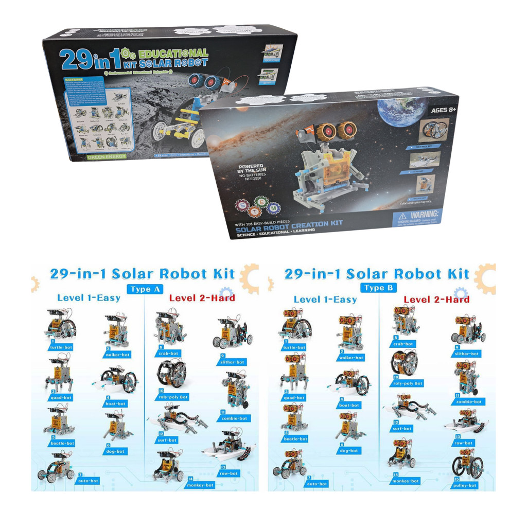 ( Solar Robot ) 29 in 1 STEM Solar Robot Kit | Shopee Malaysia
