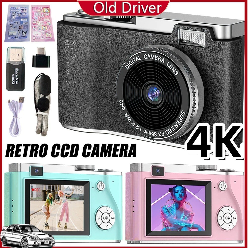 Digital Camera 4K 48MP Photography Camera Rechargeable Cameras 2.4 inch ...