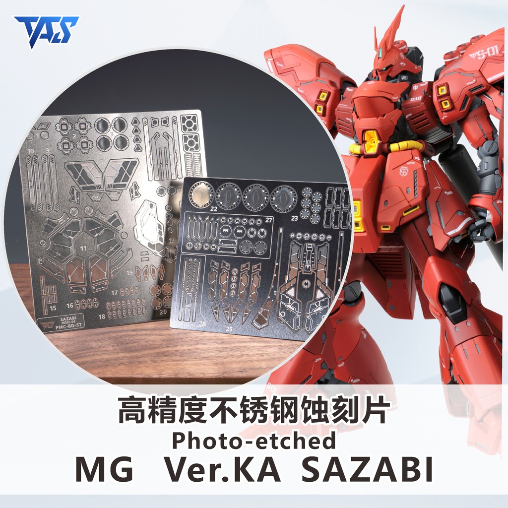 TAS Etching Parts for MG 1/100 SAZABI Ver ka | Shopee Malaysia
