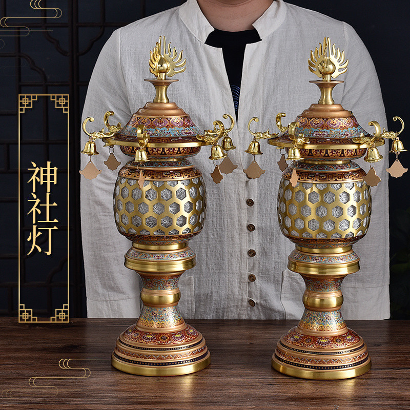 Pure Copper led Buddha Lamp Buddha Front Lamp Changming Lamp Household ...
