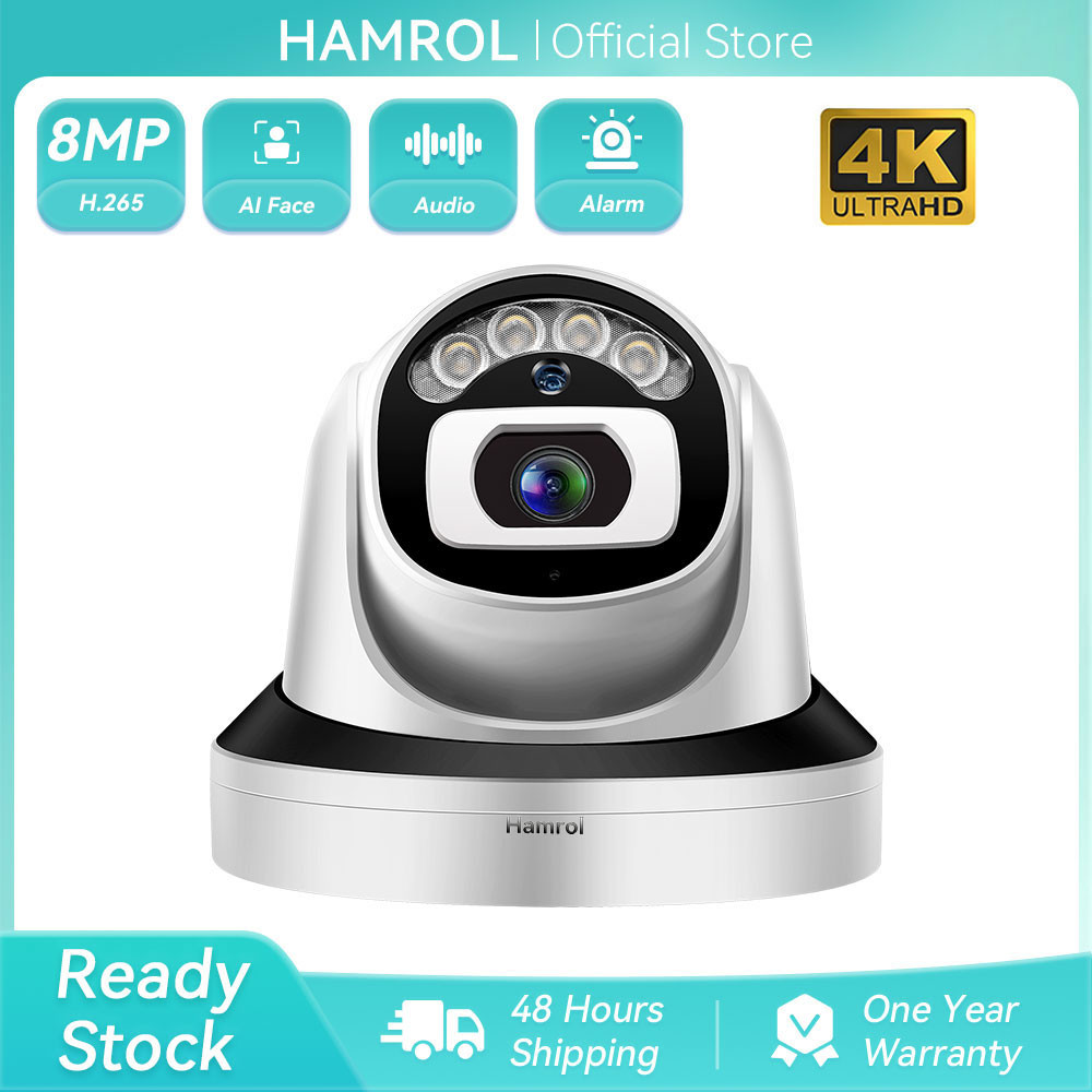 Hamrol 8MP/4K Ultra HD Colour Night Vision Face Detection CCTV Camera ...