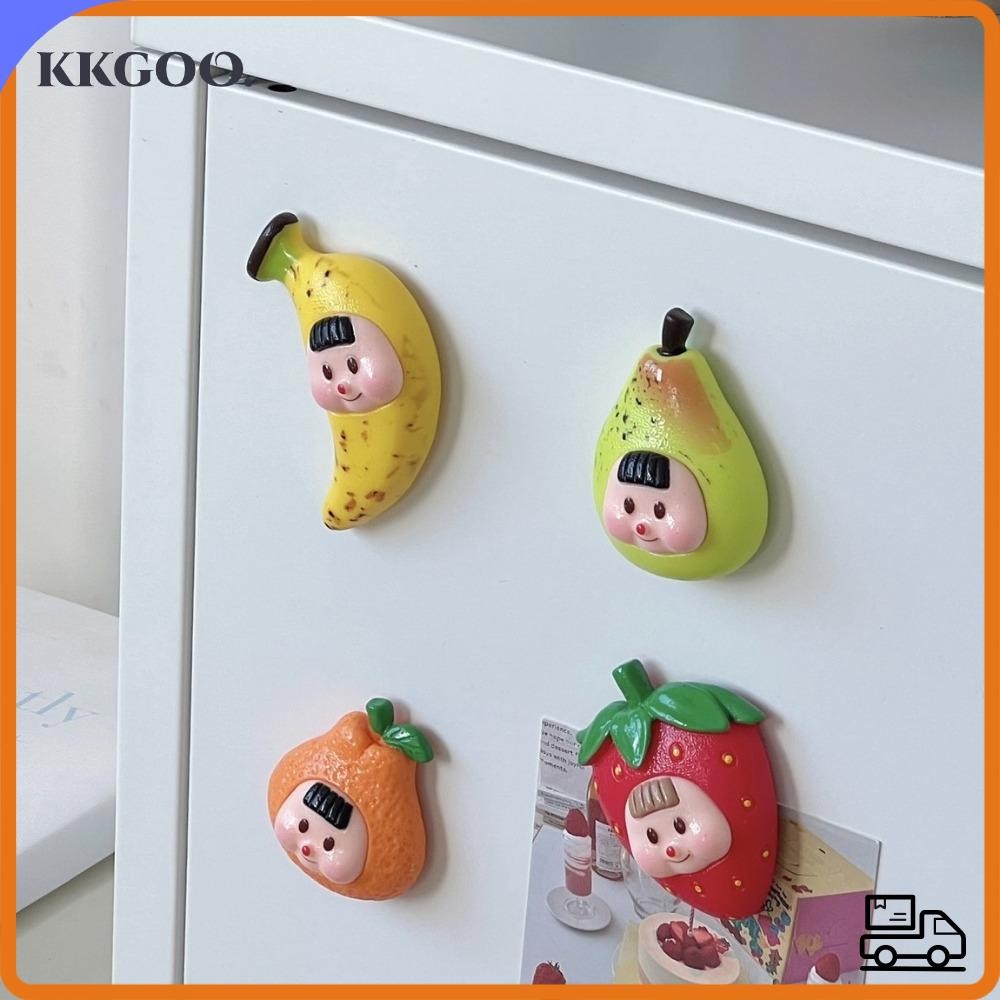 KKGOO Simulation Fruit Refrigerator Stickers, Synthetic Resin Fruits ...