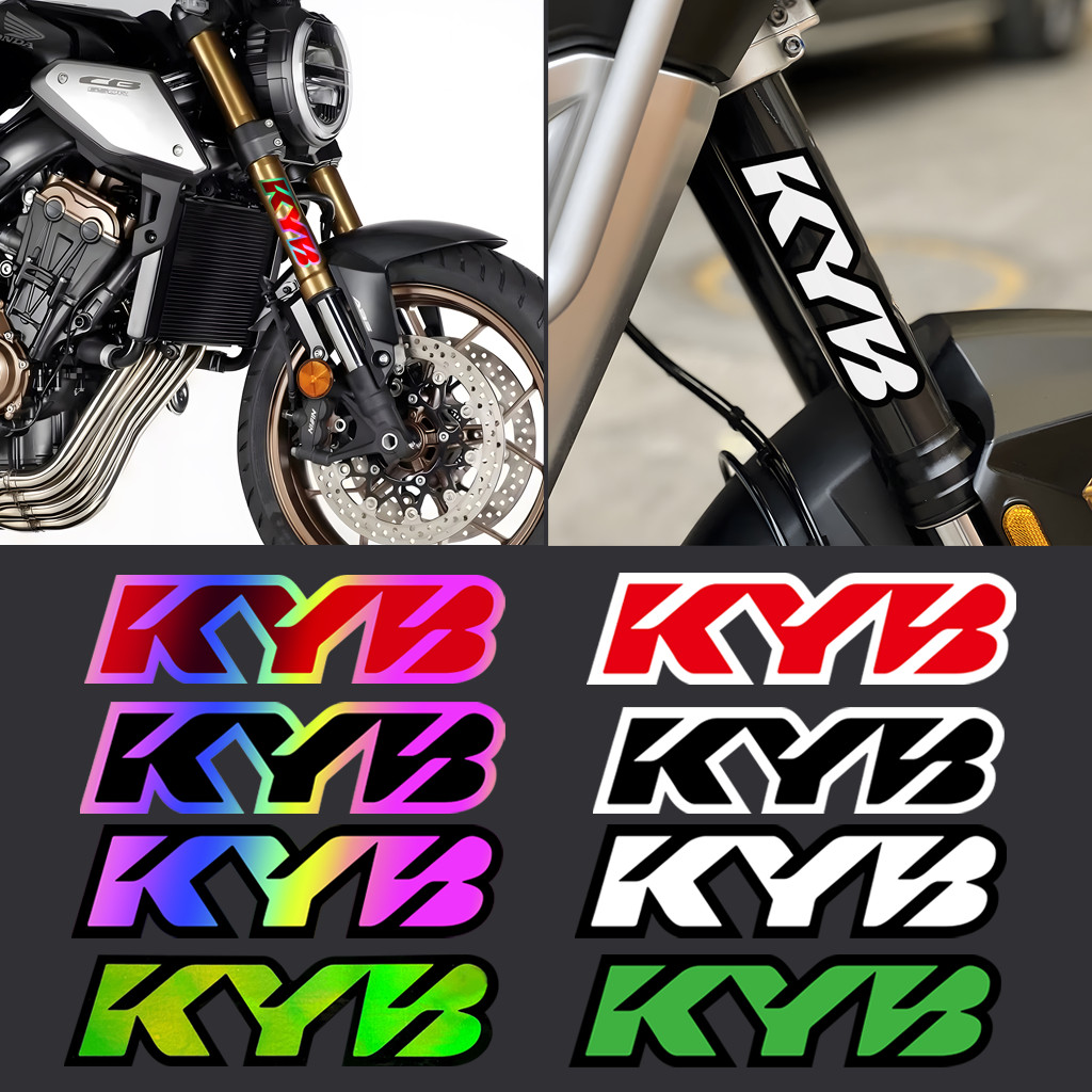KYB Racing Laser Front Shock Absorber Reflective Sticker Blk/ Red ...