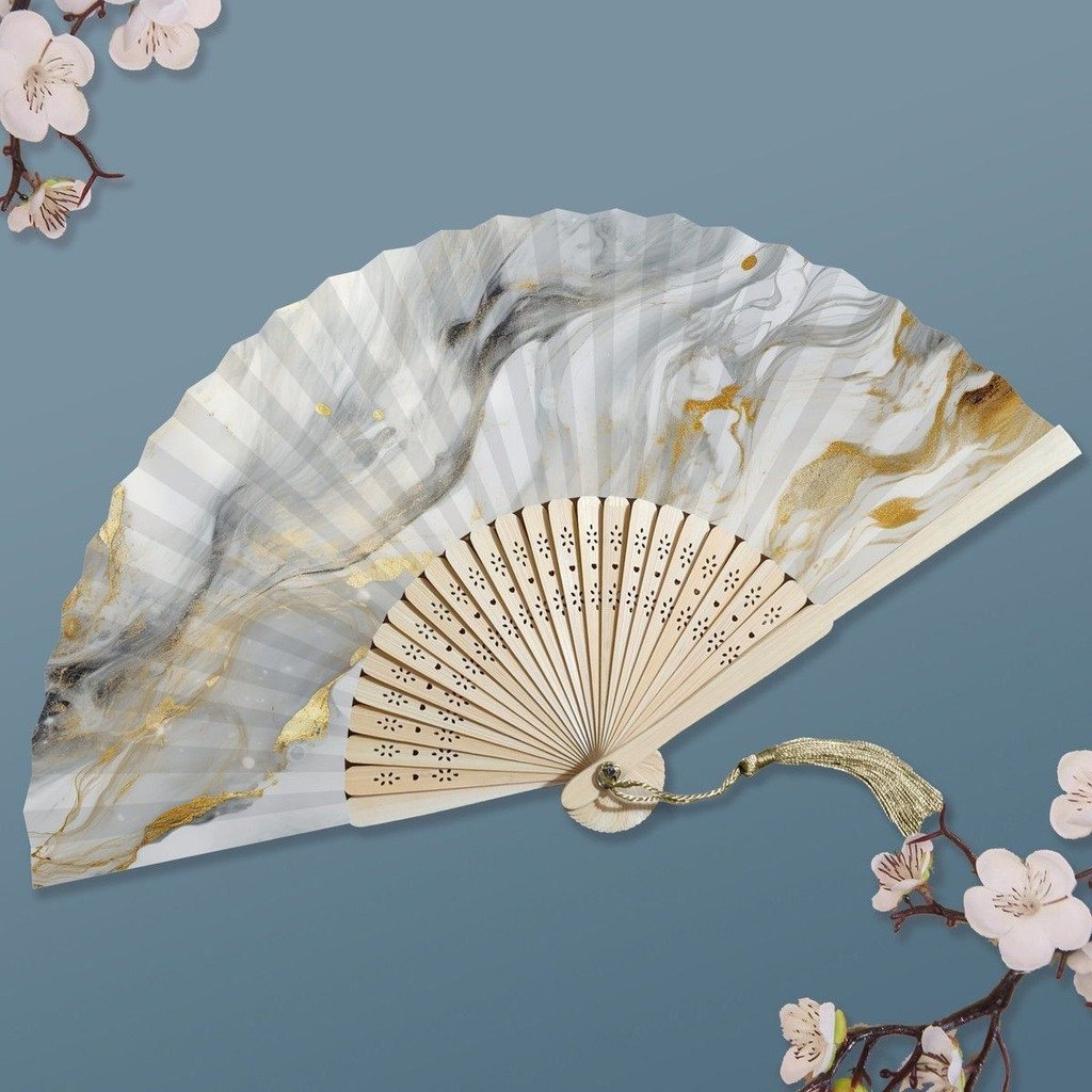 Antique Fan Foldable Fan Bamboo Hand-Painted Fan diy Blank Fan | Shopee ...