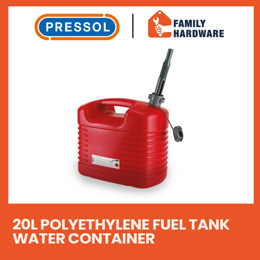 PRESSOL 20LT POLYETHYLENE FUEL tank water CONTAINER jerry can tong ...