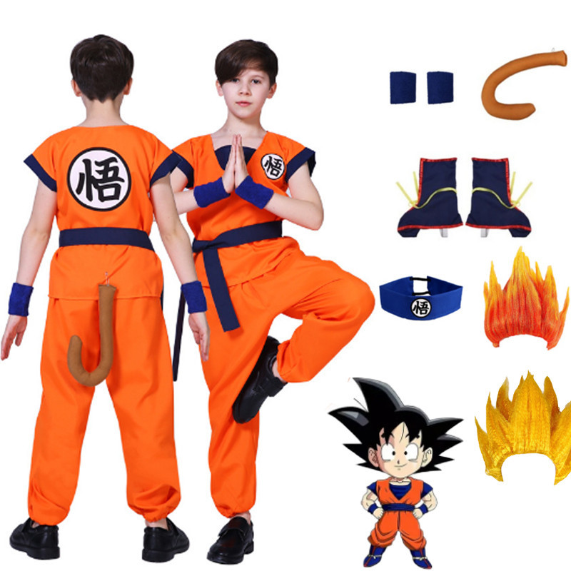 Anime Dragon Ball Z Goku Costume for Kids Boy Son Goku Clothes ...