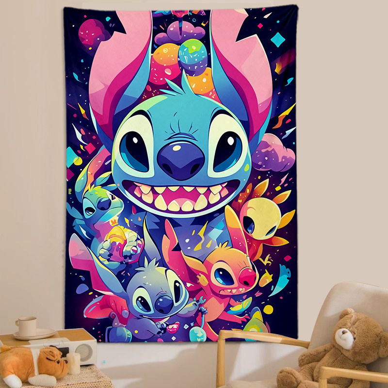 Stitch Star Treasure Cute Anime Wall Comics Home Wall Cloth | Shopee ...