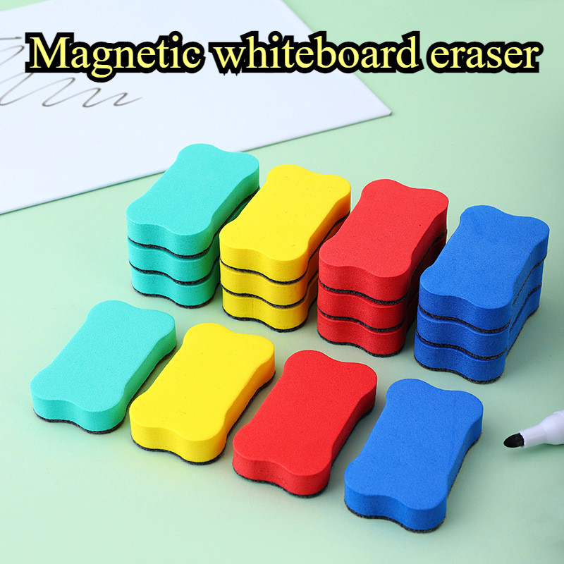 【Malaysia】4 Colors Bone Shape Whiteboard Eraser White Board Duster with ...