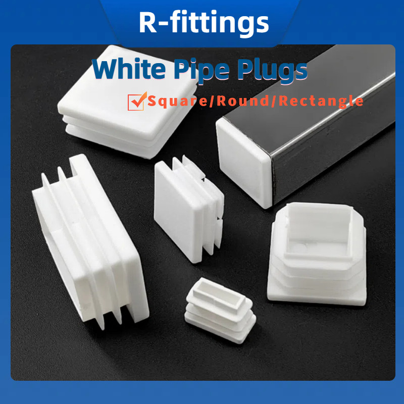 Square Pipe White Square Plug Furniture Accessories Galvanized Steel ...