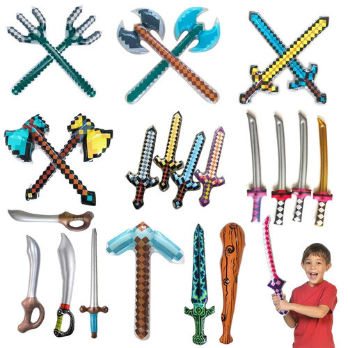 Halloween Toy Inflatable Sword Pirate Pixel Inflatable Knife Children ...