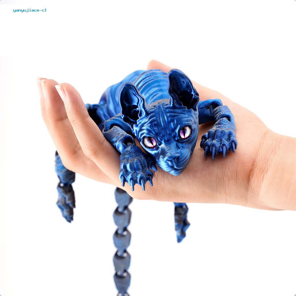 [yanyujiace] Flexible Jointed Cat Figure 3d Printed Cat Figurine ...