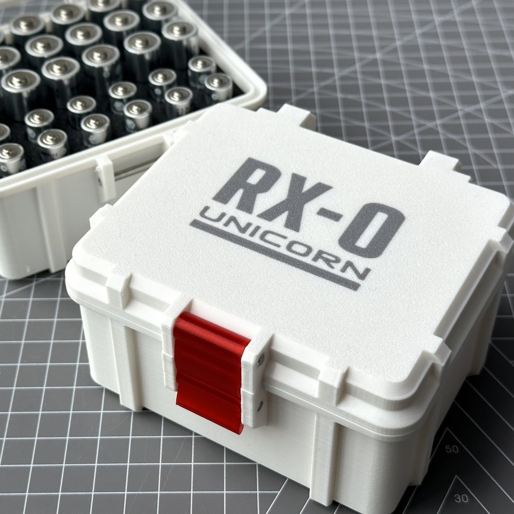 Gundam Unicorn RX0 Model Color Matching Battery Storage Box 18650 21700 ...