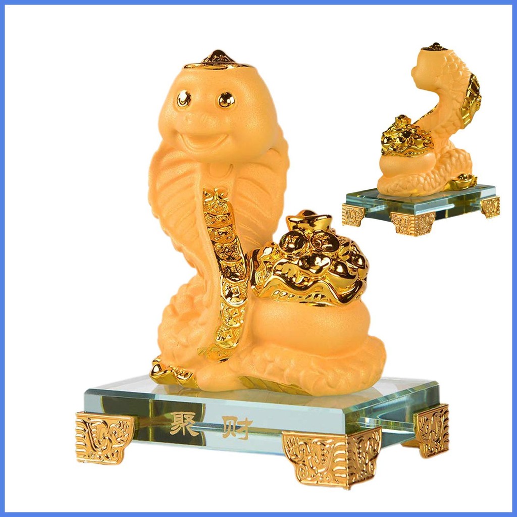 Snake Statue Small Gold Auspicious Statue Snakes Year of The Snake ...