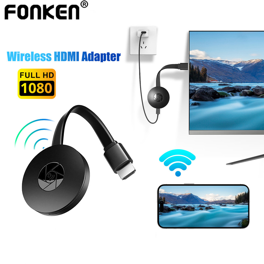 Fonken Wireless HDMI Display Adapter Wireless TV Stick HDMI Adapter ...