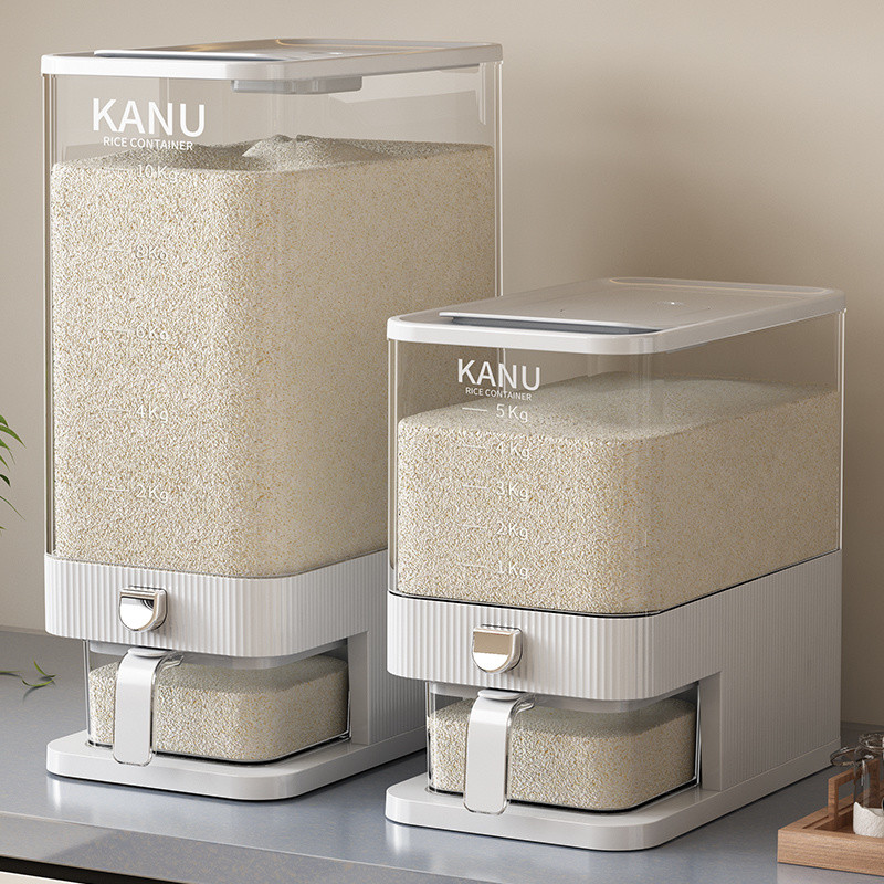 Shopee Official Rice Bucket Push Type Automatic Rice Outlet Large ...
