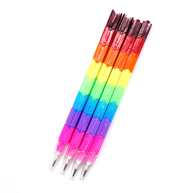 Building Block Assembly Rainbow Pencil Assembling Insert Mechanical ...