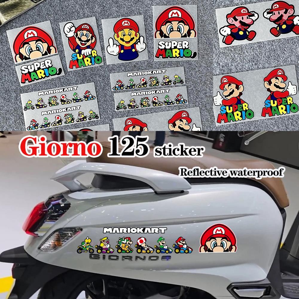 Mario Stickers Super Mario MARIOKART Cartoon Motorcycle Scooter HONDA ...