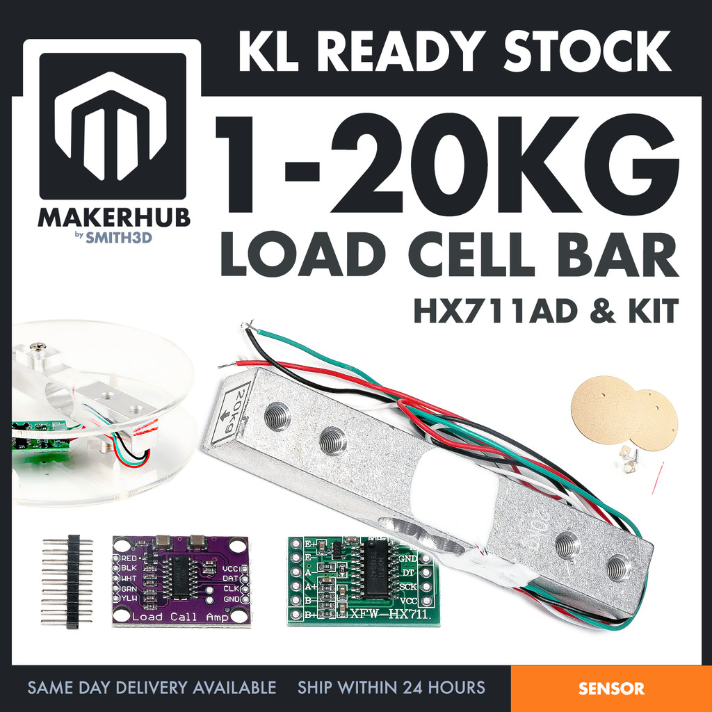 HX711 Load Cell Weight Sensor Module Digital Scale Kit 1kg 5kg 10kg 20kg Amplifier ADC Arduino ...