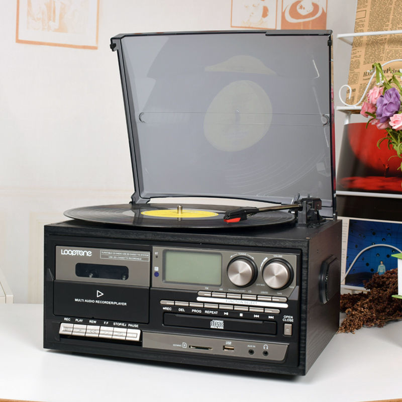 Vinyl Machine Retro Machine Modern Gramophone Bluetooth USB Built-in ...