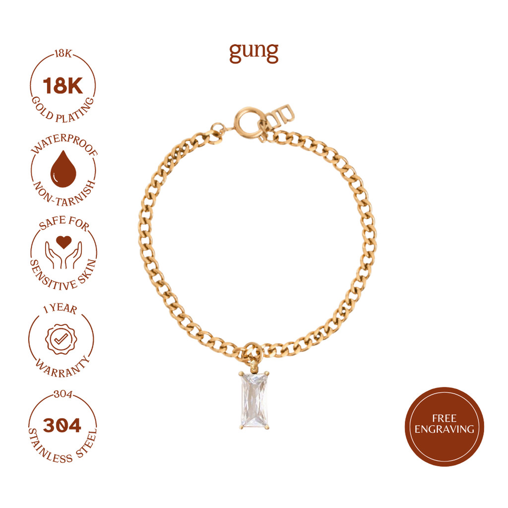 Verity Classic Pendant Gold with Curb Chain Bracelet | Shopee Malaysia