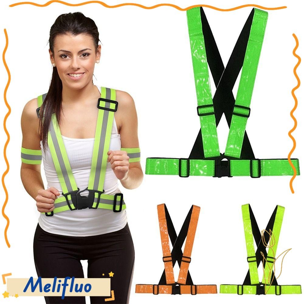 MELIFLUO Highlight Reflective Vest, V Shape Lattice Reflective Straps ...