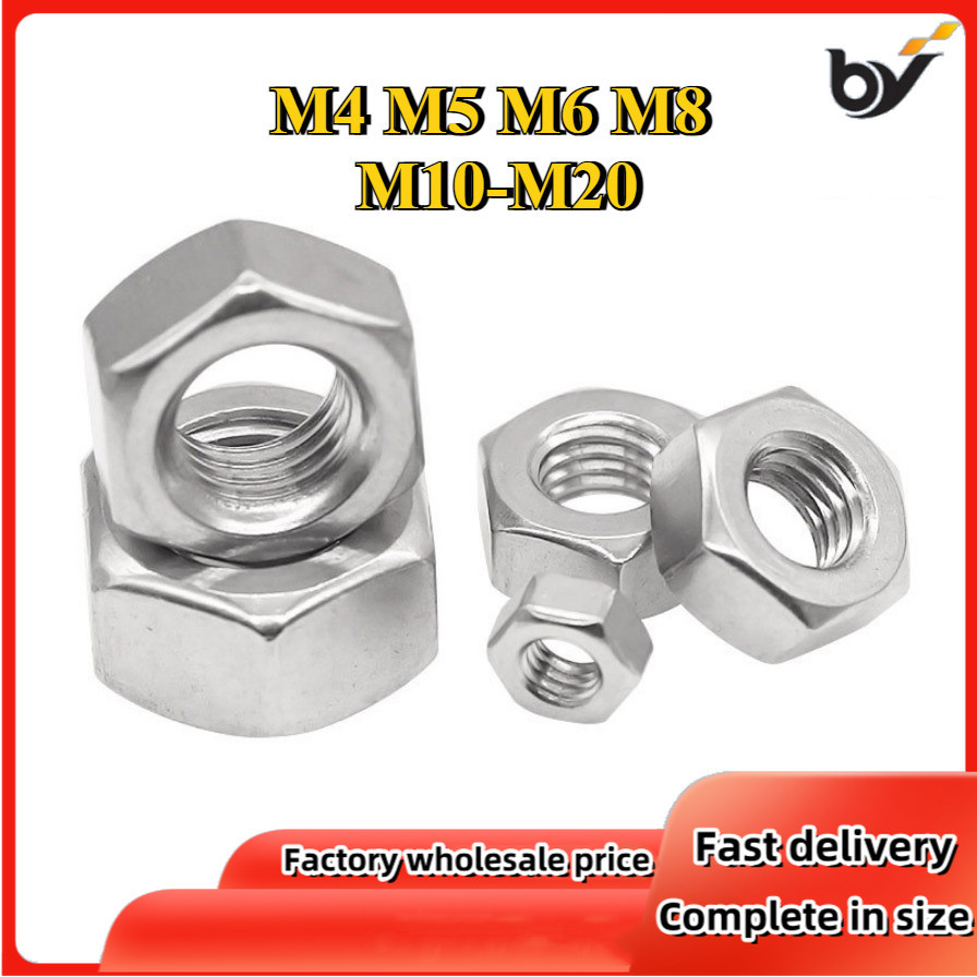Reverse Thread Left-Threaded SUS304 Hex Nut Nut M4 M5 M6 M8 M10-M20 [BY-WDY] | Shopee Malaysia