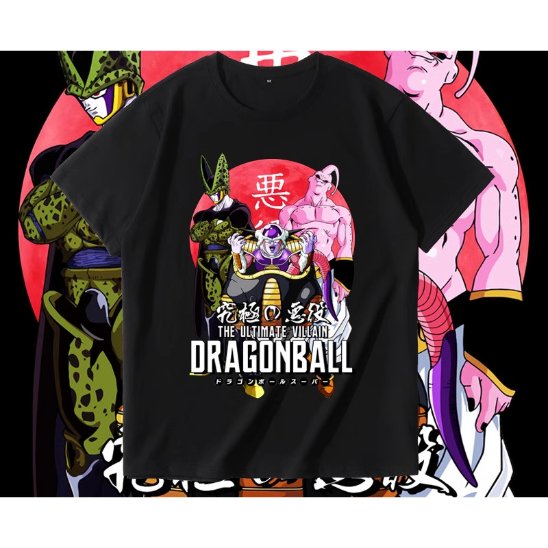 100% Cotton Dragon Ball Majin Buuu Frieza Saru Dragon Ball Super Short ...