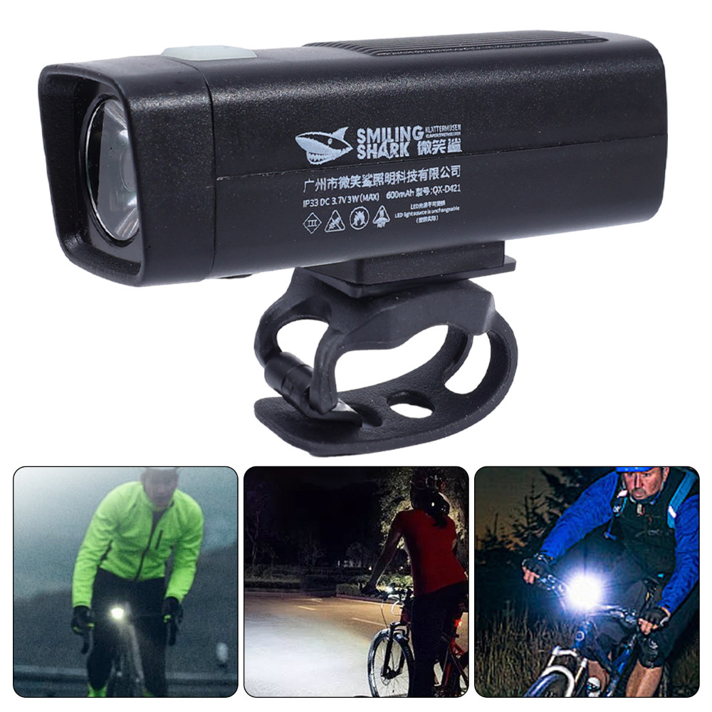 3 Gears Adjustable Bicycle Light USB LED Rechargeable MTB Road Bike ...