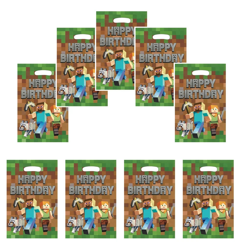 30pcs Minecraft Birthday Party Gift Bags Candy Bags Goody Bags ...