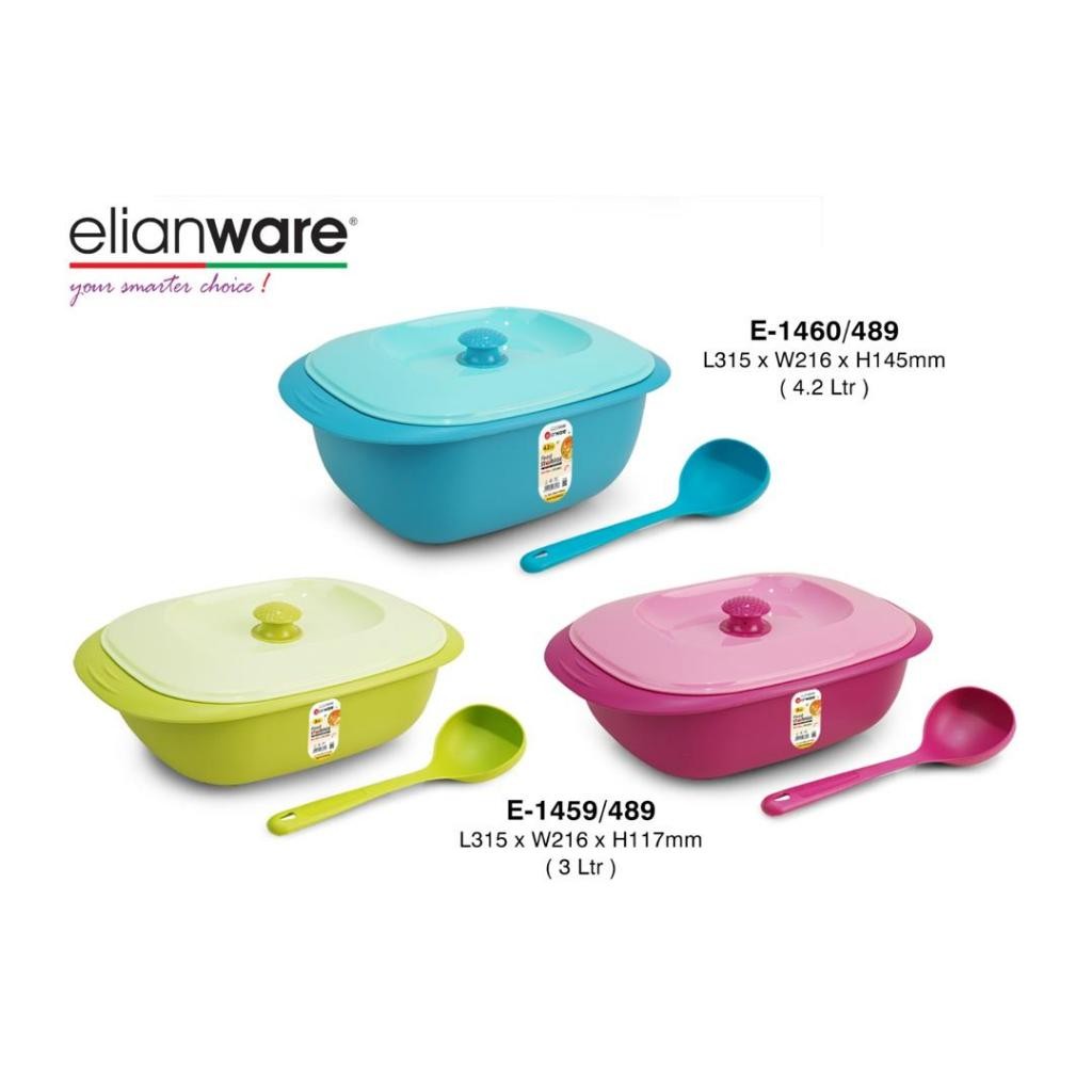 ELIANWARE BEKAS MAKANAN / TUPPERWARE SET FREE LADLE FOOD STORAGE KEEPER ...