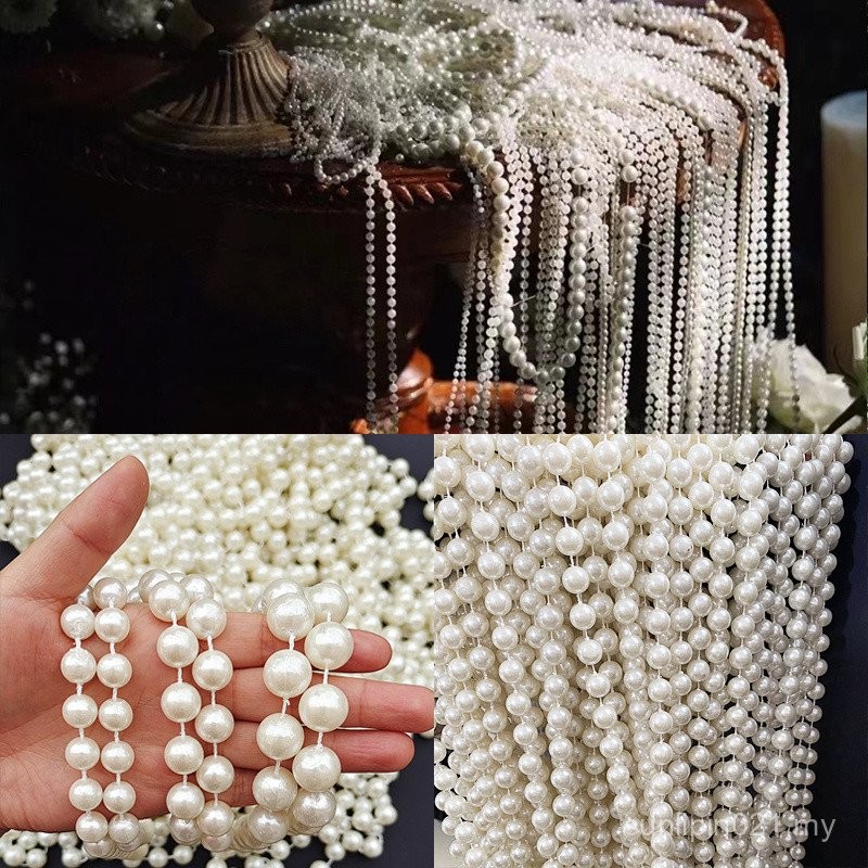Imitation Pearl Connection Bead Chain Wedding Pearl String Wedding Cloud Flowing Water Ceiling ...