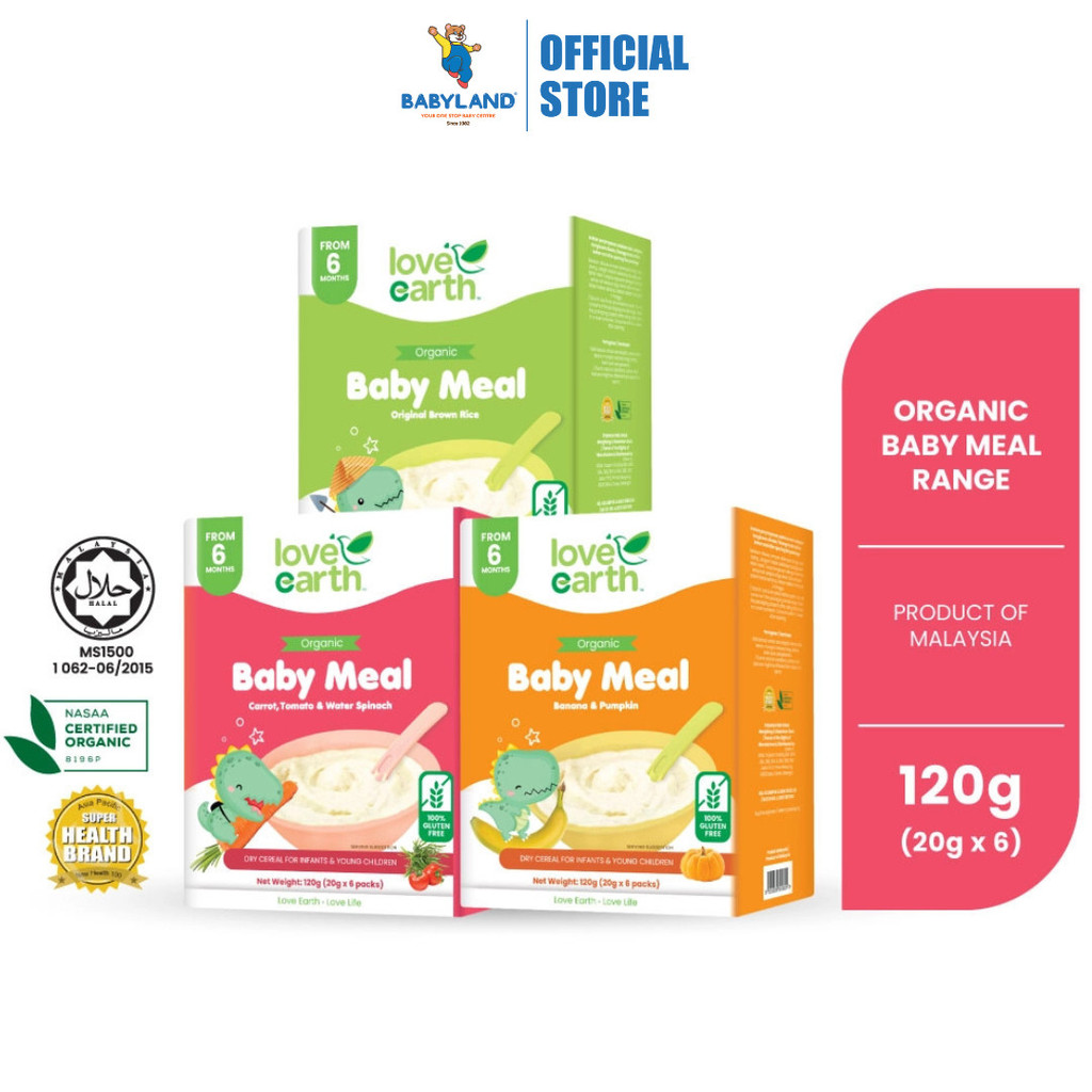 Love Earth Organic Baby Meal 120g (6 Sachet) | Shopee Malaysia