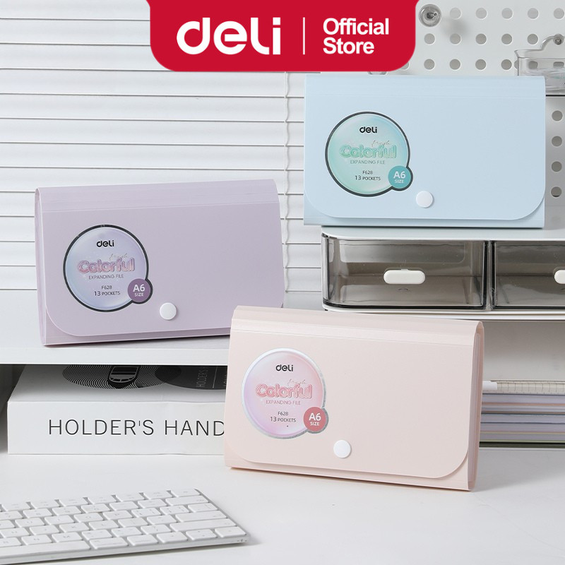 Deli A6 Expanding File Folder Bill Size 13 Dividers with Index Tabs ...