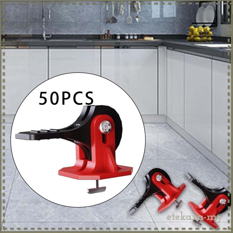 [EtekaxaMY] 50 Pieces Tile Leveling System Tile Spacers Levelers Floor ...