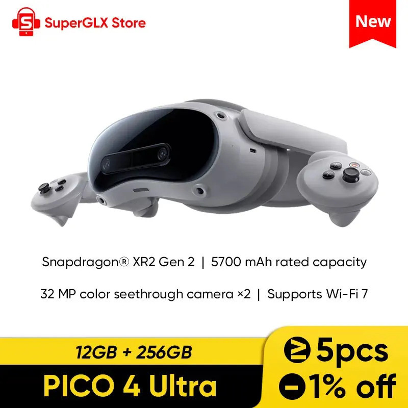 2024 New Original PICO 4 Ultra VR MR Headset 3D Wireless VR Glasses ...