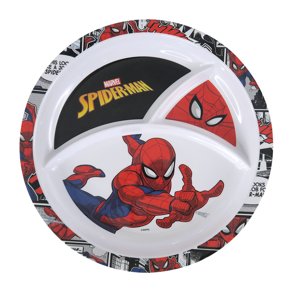 Spiderman Friendly Neighborhood Melamine Round Section Tray (3 Way ...