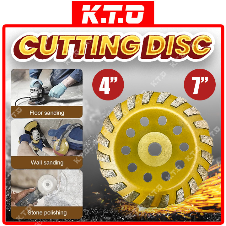 4 / 7 Inch Diamond Cup Wheel Segment Grinder Wheel Disc Grinding Cup ...