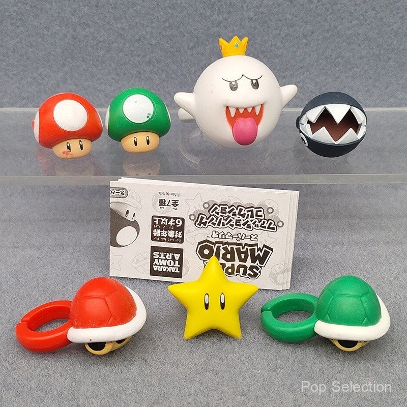 7Pcs/Set Game Super Mario Anime Figure Koopa Troopa Ring Boo Power Star ...