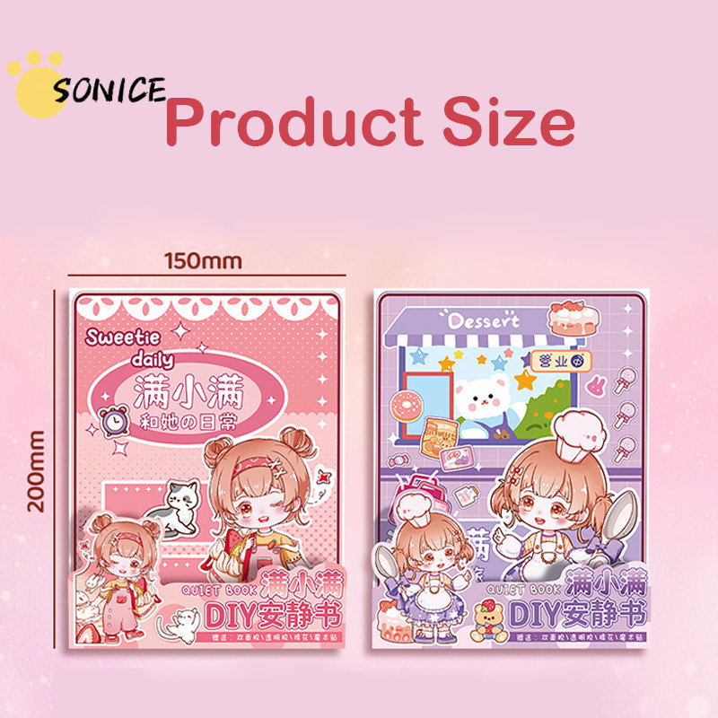 Daily Quiet Book Cute Scene Decoration Sticker Book Baby Busy Books ...