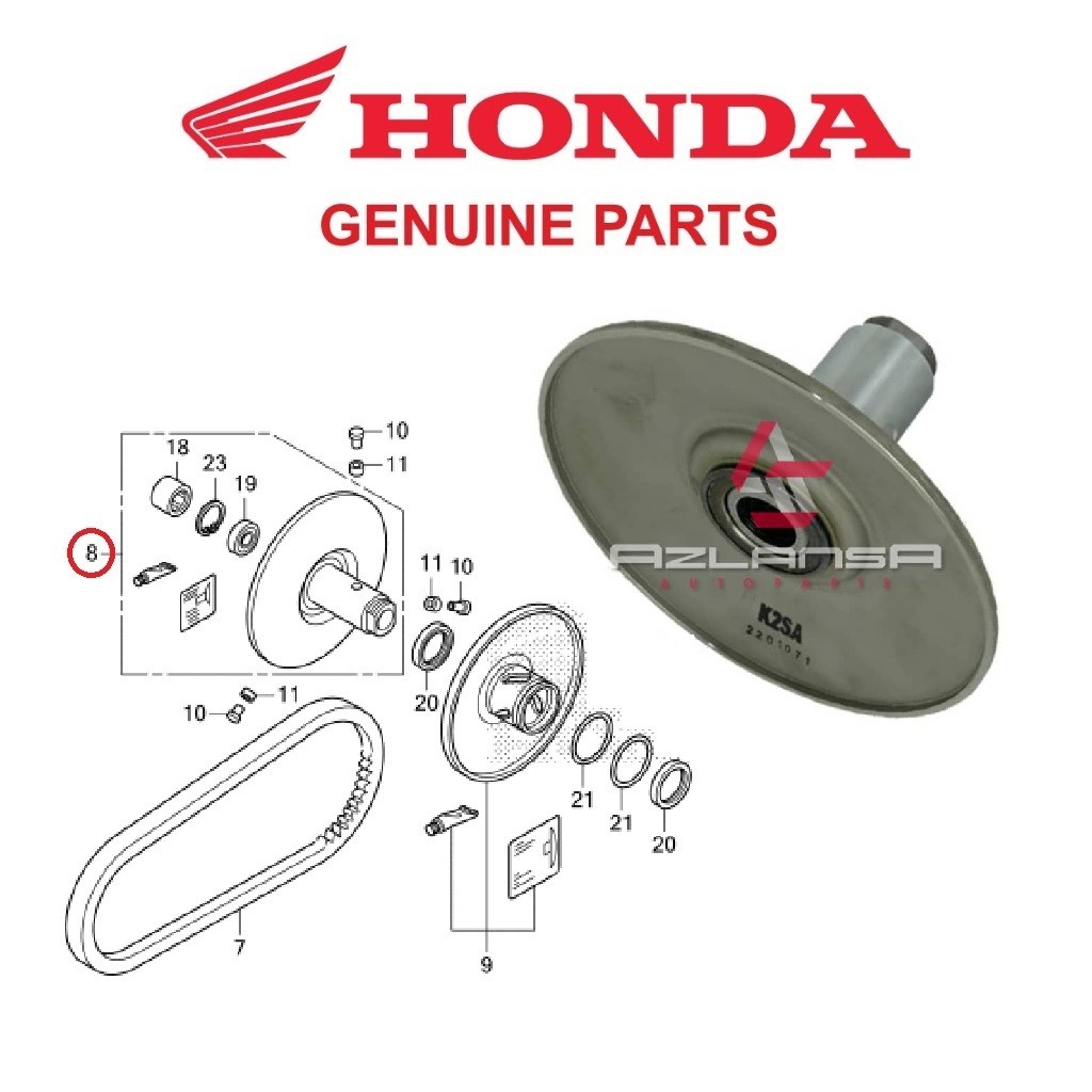 Face Set Driven ( 23205-K2S-N00 ) Vario 160 💯 Honda Original | Shopee ...