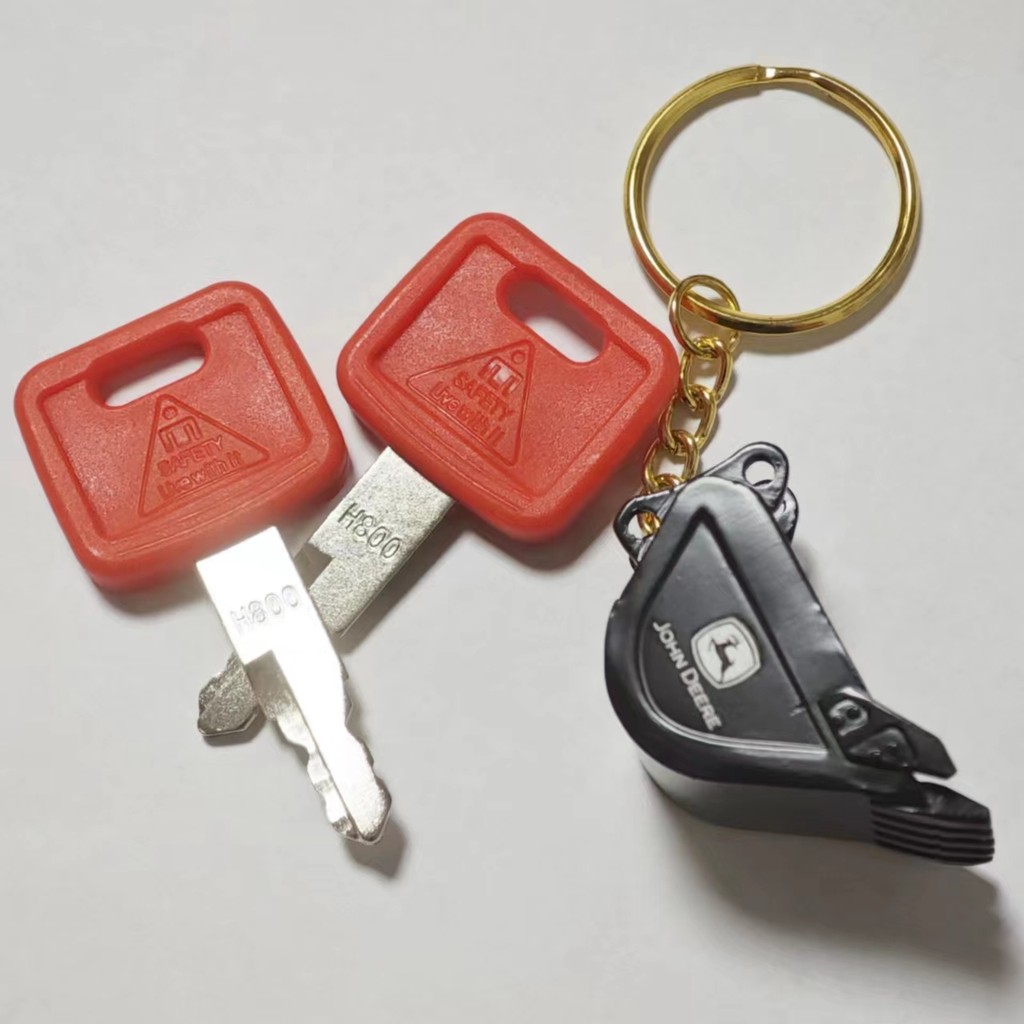 14PCS H800 For John Deere Excavator Heavy Equipment Keychain Ignition ...