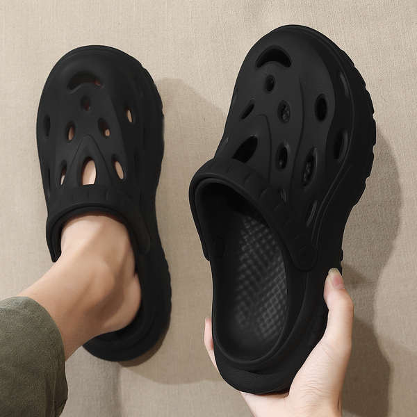 crocs sandal lelaki Kasut lubang pakaian musim panas lelaki 2024 baru ...