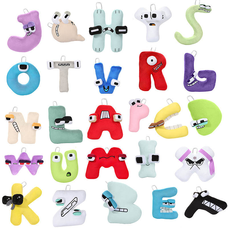 Alphabet Lore Plush Toys English Letter Stuffed Animal Plushie Doll ...