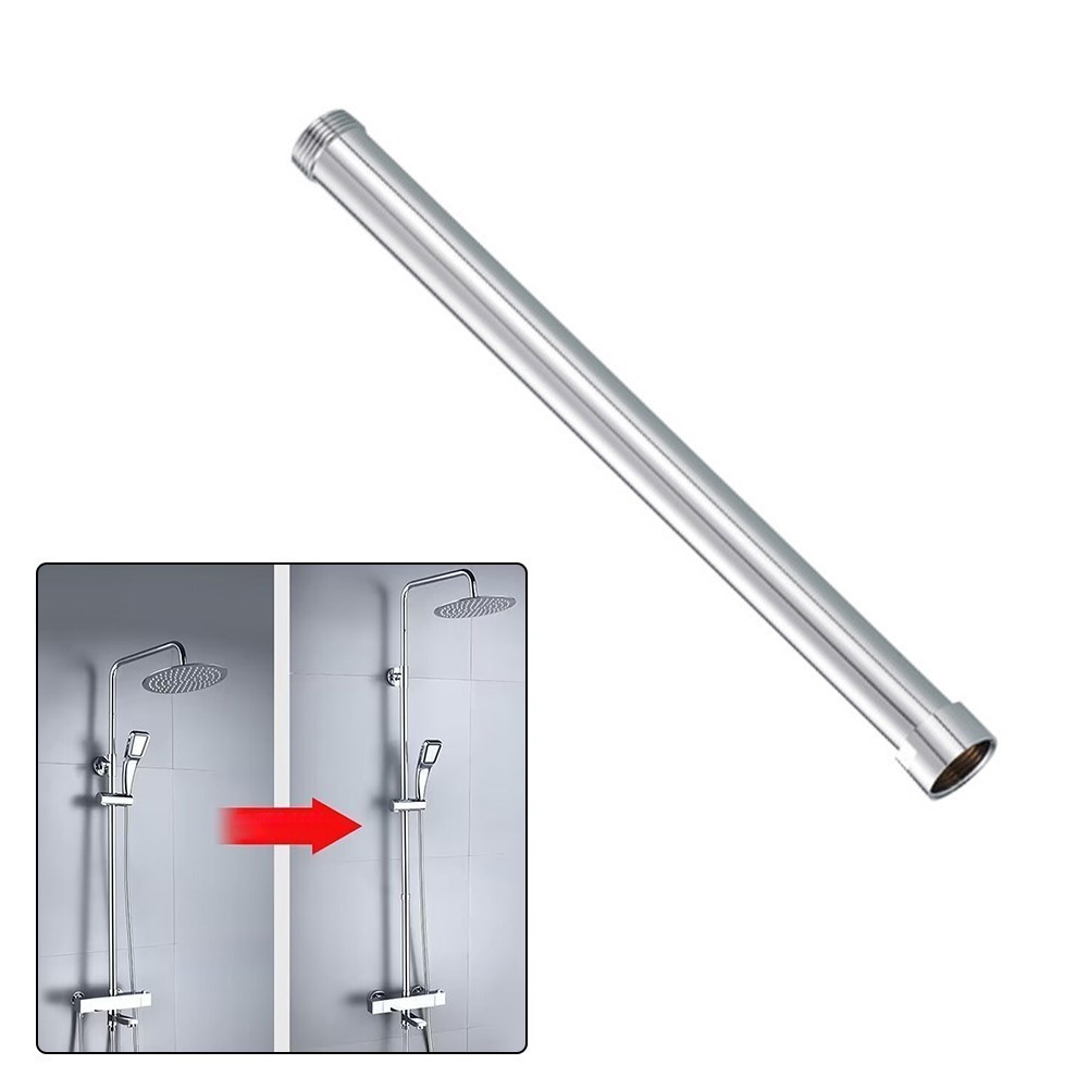 Round Shower Extension Rod Shower Bracket 30cm Extension Tube Stainless ...