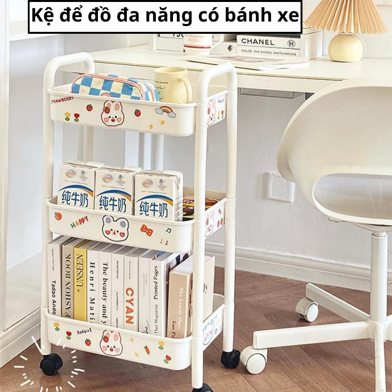 3-tier multi-purpose storage shelf, with specialized wheels for spas ...