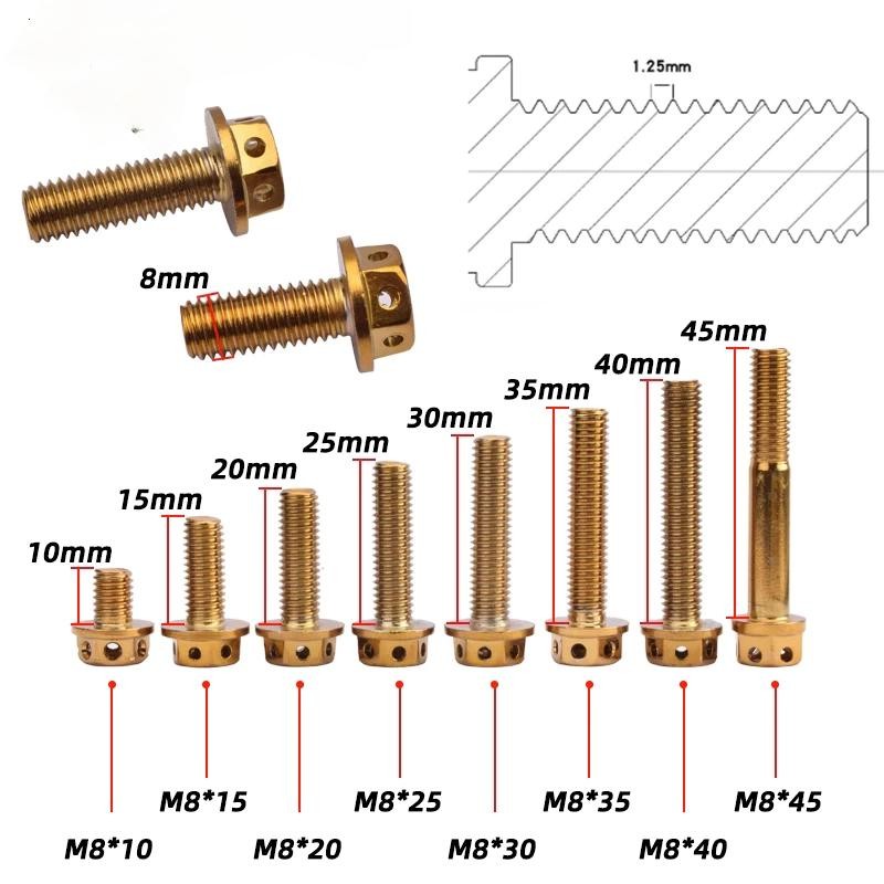 HENG BOLTS FLOWER TYPE M8 and M6 GOLD (Sold Per Piece) | Shopee Malaysia